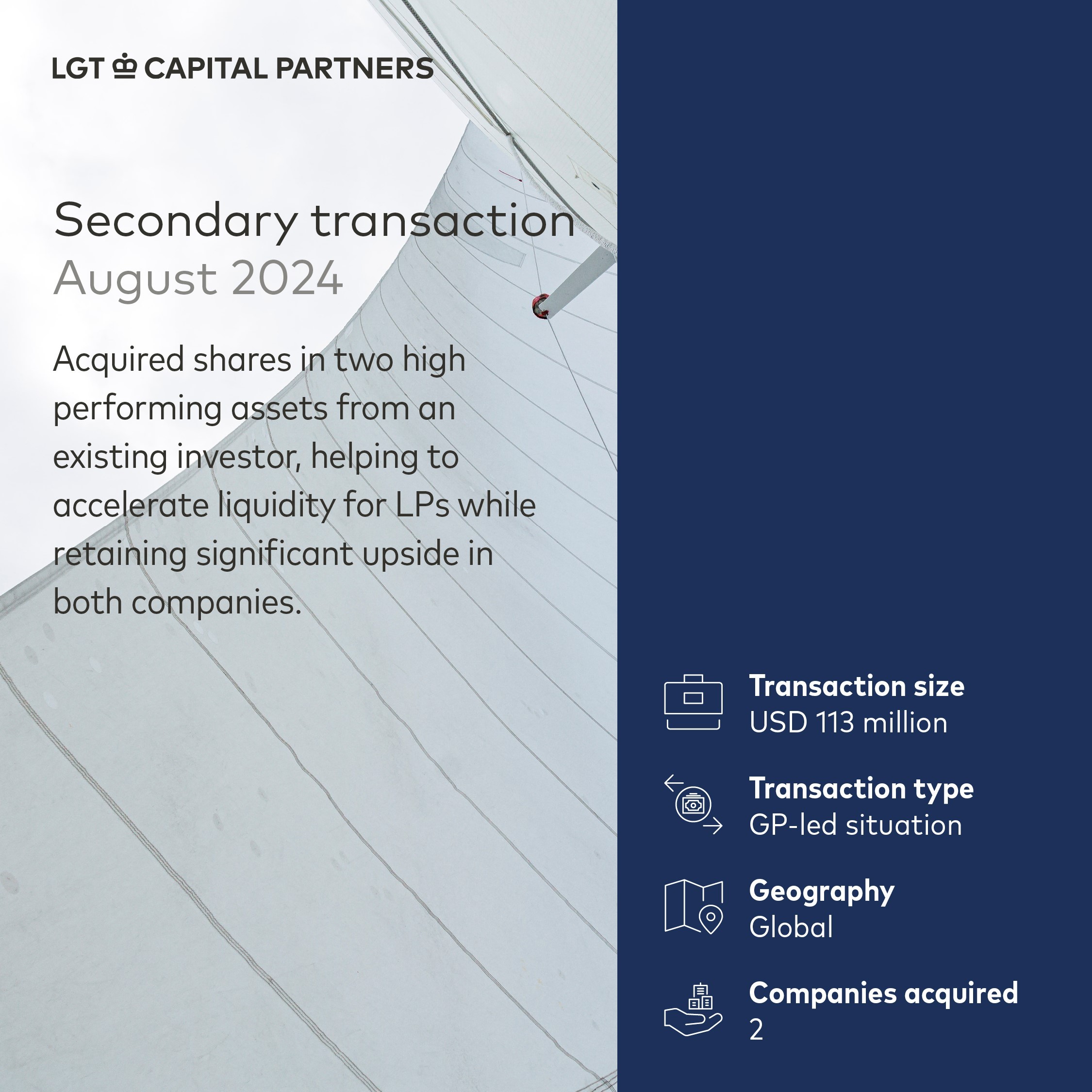 LGT Capital Partners completes GP-led secondary transaction to acquire ...